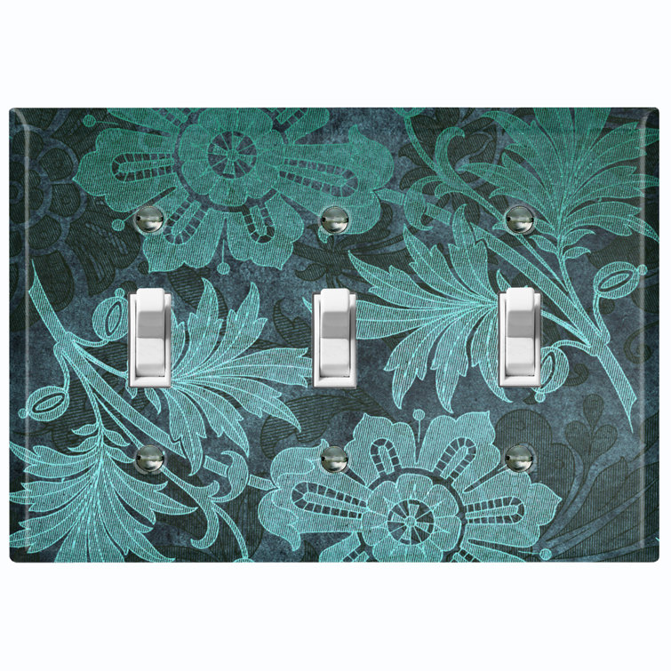 WorldAcc Patterned 3 - Gang Toggle Light Switch Standard Wall Plate | Wayfair